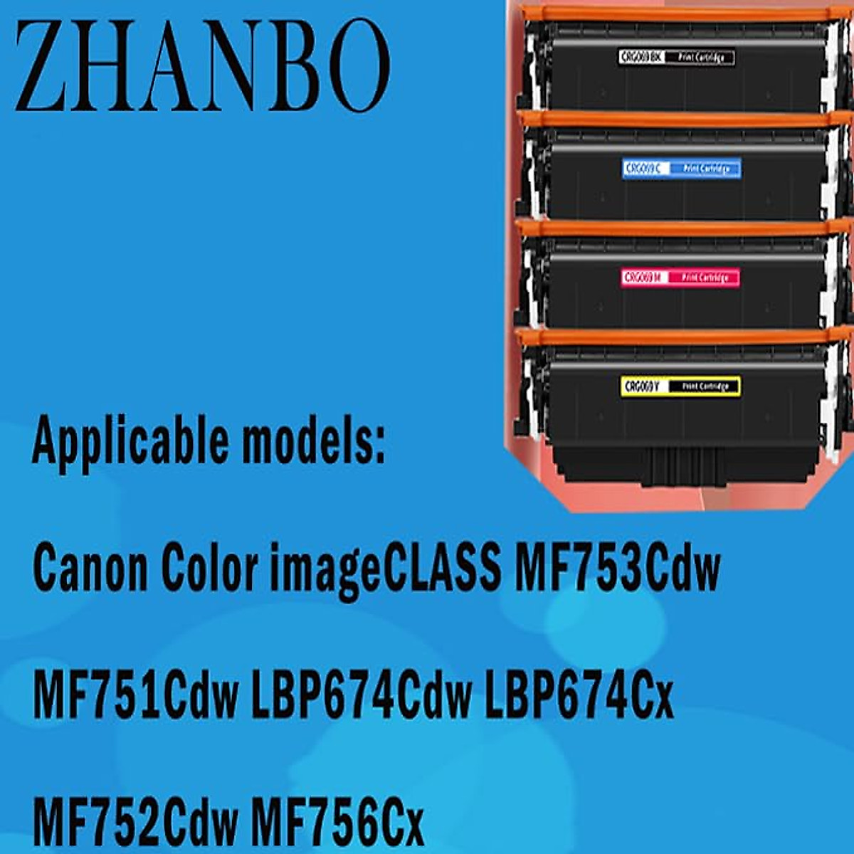069H 069 High Capacity Toner Cartridge Compatible with Canon 069H 069 Toner use for Canon Color imageCLASS MF753Cdw MF751Cdw LBP674Cdw.Black Cyan Yellow Magenta