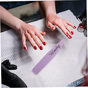 Beaupretty Manicure Pedicure Set Nail Buffer Strip Nail File: 10pcs Manicure Sponge File Double Sided Nail Buffing Block Salon Pedicure Polisher File for Men Women Purple Nails Set