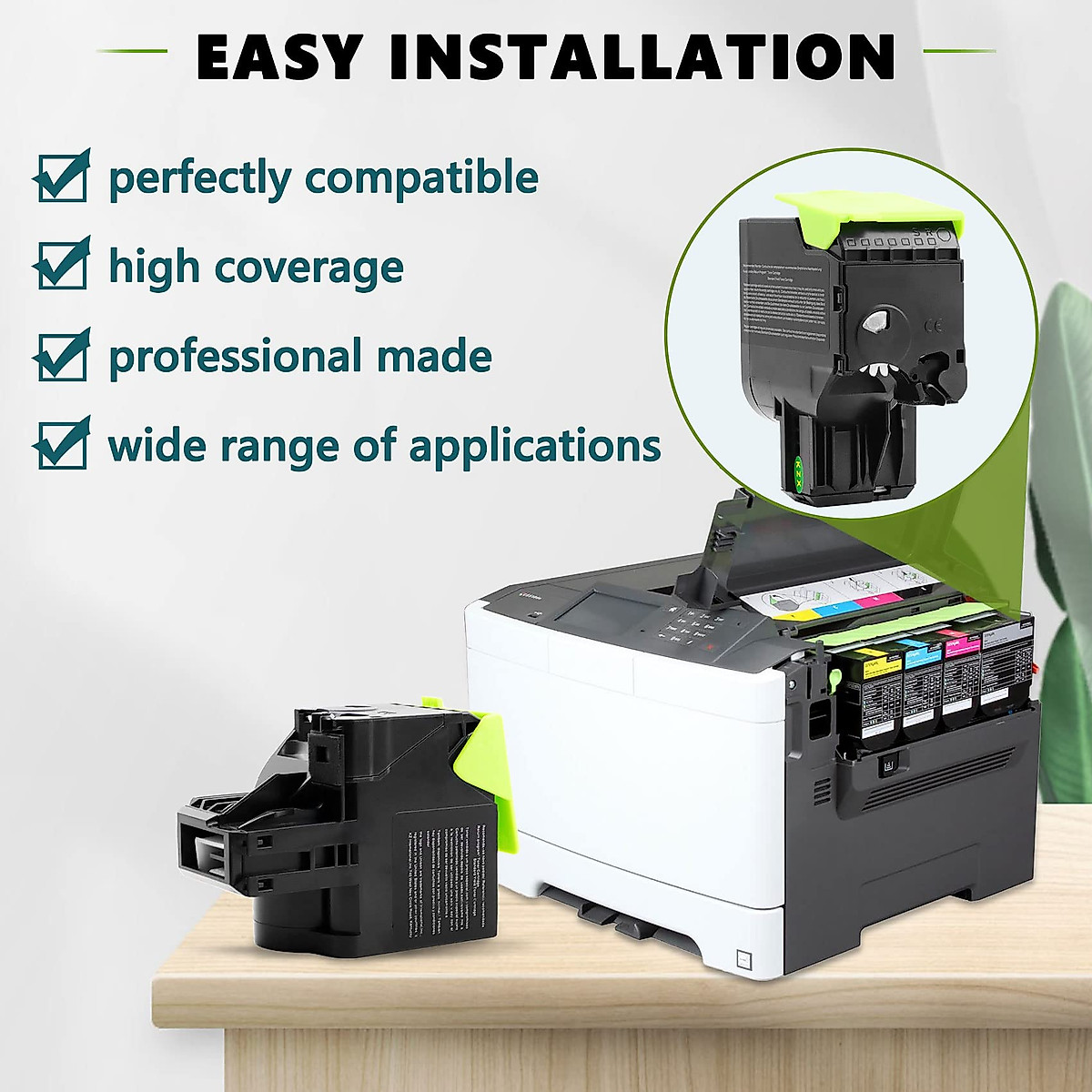 78C10K0 Toner Cartridge Compatible with lexmark CS421 CX421 CS421DN CS521 CX521 CS521DN CS522 CX522 CS522DE CS622 CX622 CS622DE CX622ADE CX625 CX625DE CX625ADHE Printer, 2000 Page Yield - Black