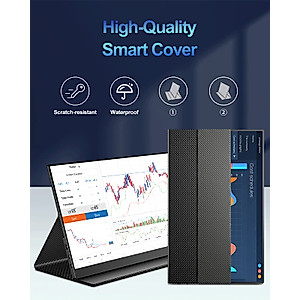 CNBANAN 2.5K Portable Monitor, 16" Laptop Monitor Extender 2520x1680 QHD Slim Lightweight IPS 1500:1 USB C HDMI Computer Display Gaming Screen with Speakers Travel Monitor for Mac Phone Xbox Game