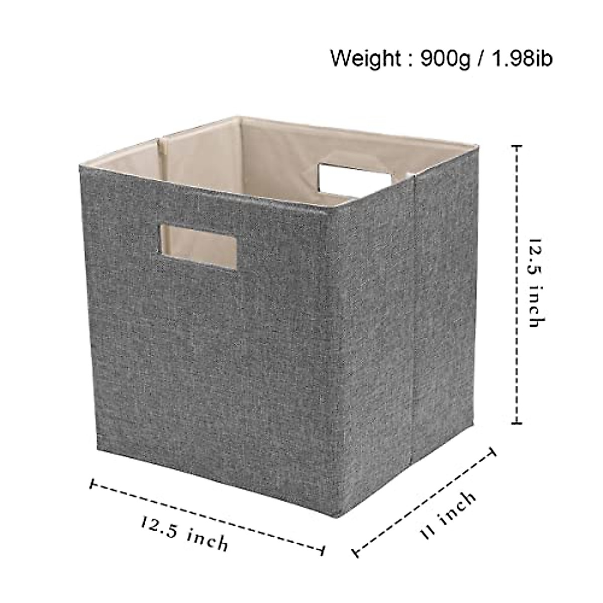 KOKNIT Collapsible Yarn Storage Bin, Yarn Basket Organizer Cube with Dual Handles for Shelves, Home and Office, Best Gift for Knitter and Crocheter