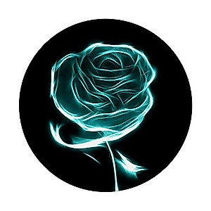 Green Teal Mint Rose Flower - Floral Chic Design PopSockets PopGrip: Swappable Grip for Phones & Tablets