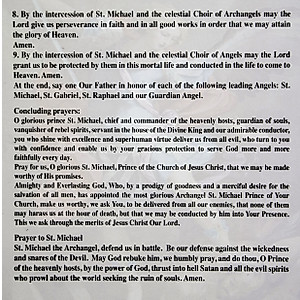 Venerare Saint Michael Chaplet with Crystal Beads and Prayer Card