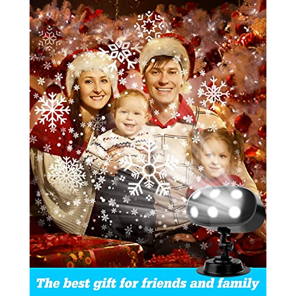 Christmas Projector Lights Outdoor Snowflake Projector Holiday Projection with Remote IP65 Waterproof for Themed Holiday Party