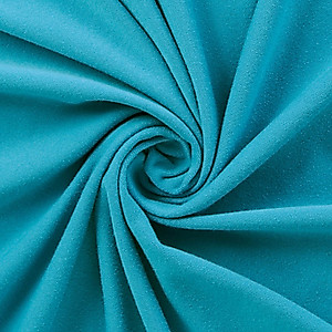 DTY Double-Sided Brushed Fabric 4 Way Stretch Jersey Knit Apparel 58/60" Wide Sold BTY Many Color (Turquoise)
