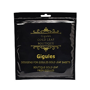 Gigules 100 Sheets Imitation Gold Leaf 5.5 x 5.5 inches Gold Foil Paper for Arts Painting Gilding Crafting Decoration