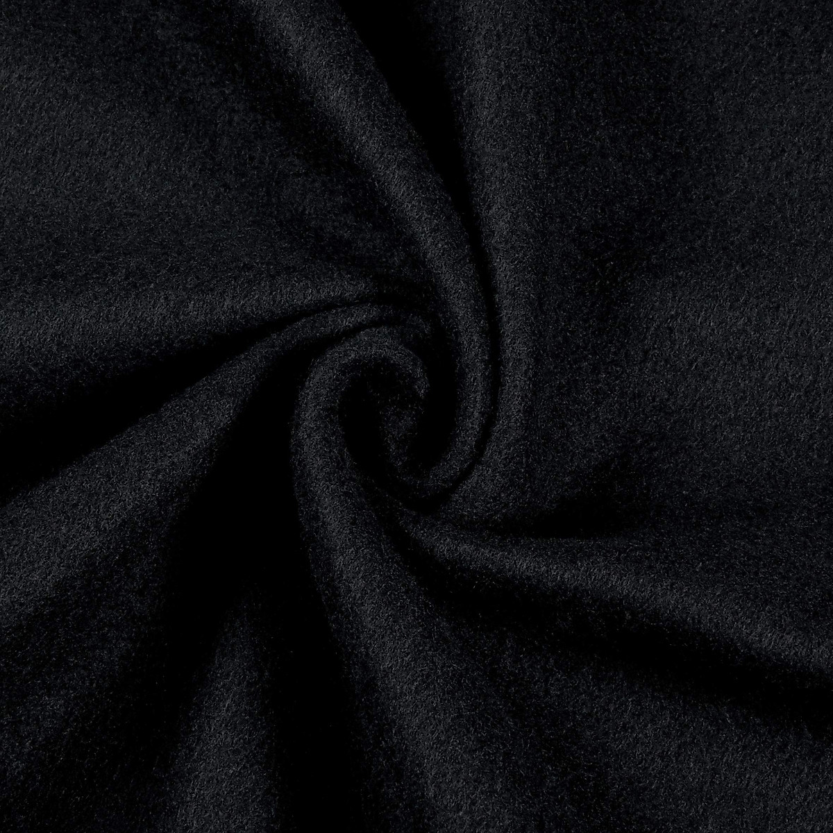 Sweatshirt Fleece Stretch Black, Fabric by the Yard