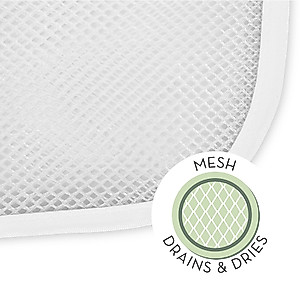 S&T INC. Bath Toy Storage Net with Pockets for Tub, Shower Caddy Holds Baby and Kids Toys, Soap, or Shampoo, Hooks Included, 14 Inch by 20 Inch, White, 1 Pack
