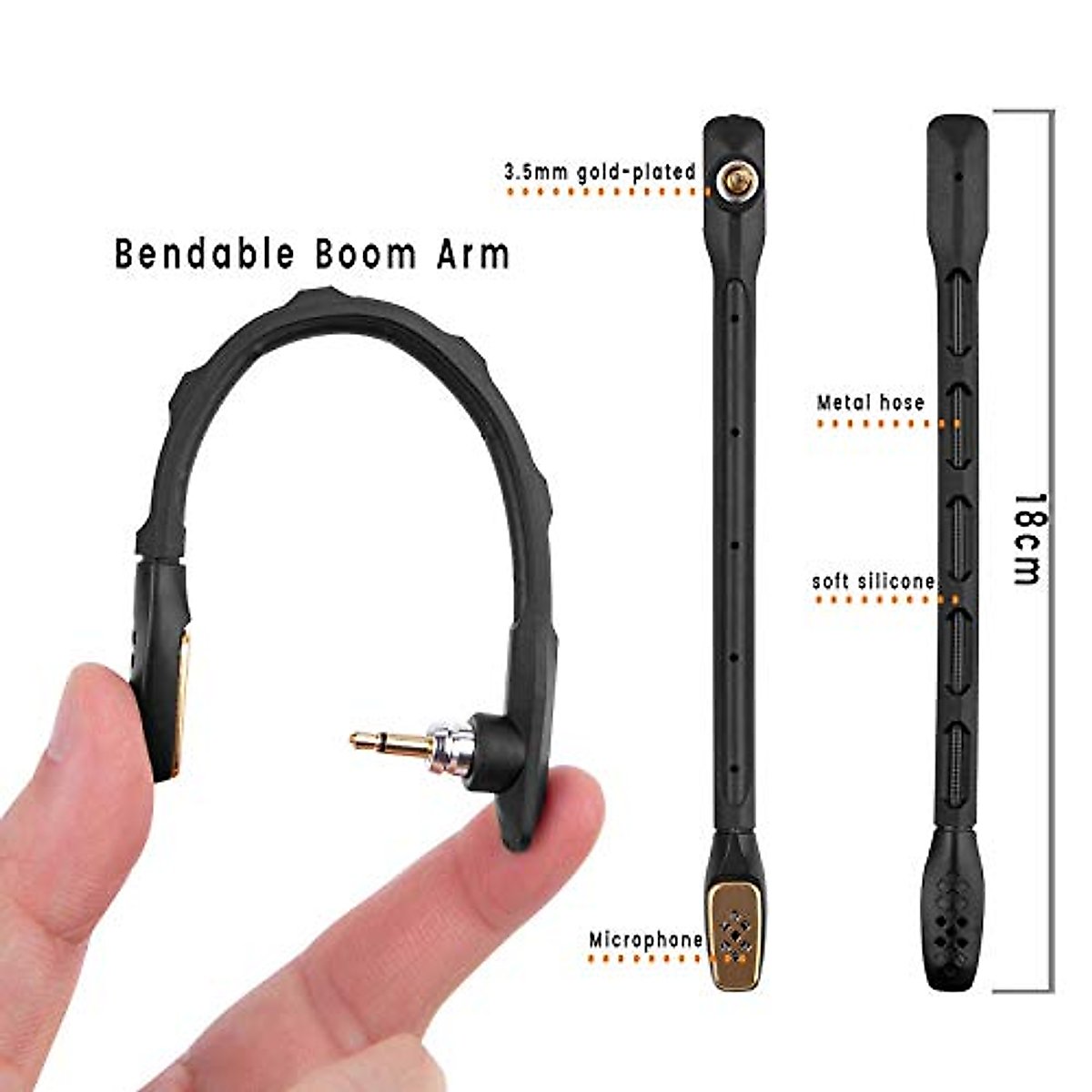 weishan A40 Mic, Microphone Replacement for Astro A40 / A40 TR Gaming Headset on PS5, PS4, Xbox One, PC, Mac, Phone, Noise Cancelling 3.5mm Black