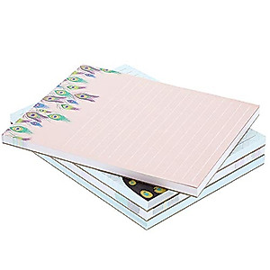 To Do Daily Notepads, Notepads for Women, Peacock Design (50 Sheets, 4-Pack)