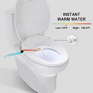 BUTT BUDDY Suite - Smart Bidet Toilet Seat Attachment & Fresh Water Sprayer (Cool & Warm Temperature Control | Dual-Nozzle Cleaning, Adjustable Pressure | Easy Setup, Universal Fit)