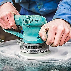 Dura-Gold Premium 5" Green Film Sanding Discs - 80 Grit (Box of 50) - Hook & Loop Backing Sandpaper Discs for DA Sanders, Finishing Coarse Cut Abrasive - Sand Automotive Car Paint, Woodworking Wood