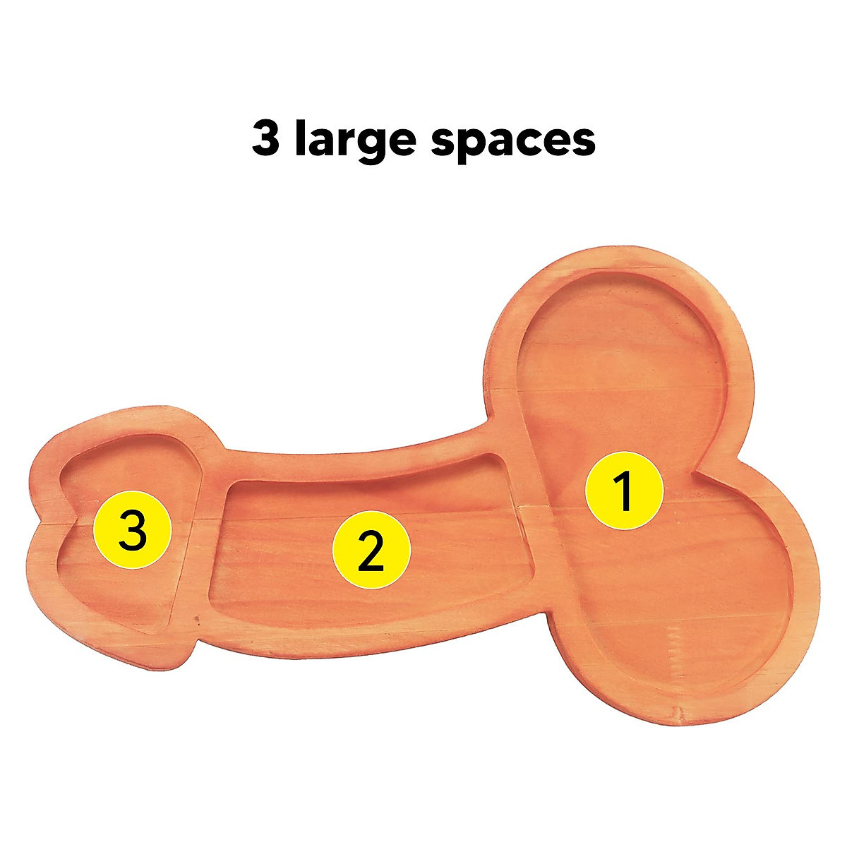 MOUMOUTEN Aperitif Board, Wood Cheese Tray Charcuterie Boards, 3 Large Spaces Cheese Tray Platter, Cutlery Kitchen Wine Meat Platter for Steak Deli Cake Aperitifs(Right)