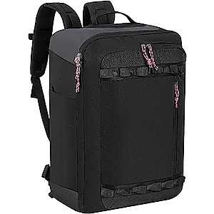 TRAILKICKER Travel Backpack Flight Approved Carry On Backpack Water Resistant Weekender Bag (Black)