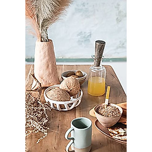 Creative Co-Op S/2 Stoneware Baskets w Reactive Glaze Bowl, Multicolored, 2