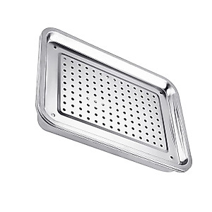 BESTonZON Drip Tray Stainless Steel Tea Drinks Serving Tray Hollow Tea Tray Serving Tray for Tea Serving Tray, Tea