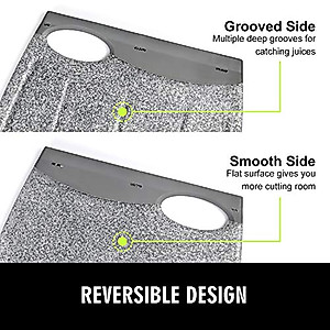 Small Plastic Cutting Board Set of 2, Mini Cutting Board for Small Kitchen Tasks, Non Slip Edges, Unique Design with Multiple Juice Grooves! BPA Free, Non-Porous, Dishwasher Safe (9.84" x 7.48")