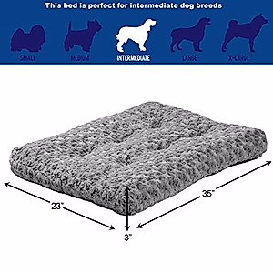 MidWest Homes for Pets Deluxe Dog Beds Super Plush Dog & Cat Beds Ideal for Dog Crates Machine Wash & Dryer Friendly, 1-Year Warranty, Fits 36 inch Crate.
