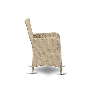 East West Furniture HLUC153V Wicker Patio Chairs