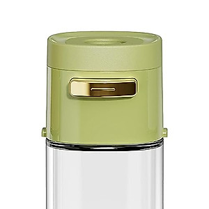 MagiDeal Measuring Seasoning Bottle, Salts Pepper Shaker, Glass Metering Spice Salts Paprika Pepper Cumin Powder Sugar Dispenser, Green