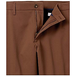 Amazon Essentials Men's Classic-Fit Wrinkle-Resistant Flat-Front Chino Pant (Available in Big & Tall), Brown, 30W x 30L