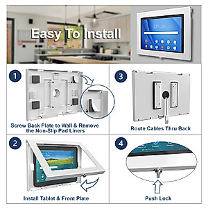 TABcare Locking Anti-Theft Metal Case for Samsung Galaxy TAB A 10.1 2019 Tablet for Kiosk, POS, Store, Show Display, Time Clock (TAB A 10.1 2019 SM-T510, Black)