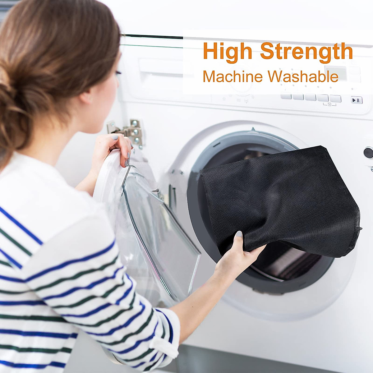 MAGZO Pet Proof Window Screen Door Replacement Mesh, 48" W x 99" L, Vinyl Coated Polyester Fabric Heavy Duty, Dog Cat Net for Sliding Glass/Patio/Balcony/Porch/Pool/Back Deck Windows Doors, Black