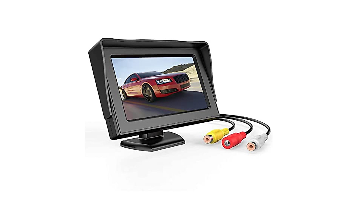B-Qtech 4.3 inch Backup Camera Monitor for Car and Truck Safety