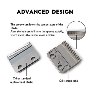 KBDS Professional Replacement Clipper Blades,Pecision 2 Holes clipper parts blade for Wahl Magic Clip,Super Taper,5-Star Senior,
