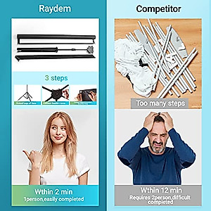 Portable Projector Screen with Stand, 100-inch Outdoor Indoor 16:9 4K HD PVC Projection Screen, 1.2 Gain Movie Screen with Carry Bag Wrinkle-Free Design for Home Theater Backyard Movie Night