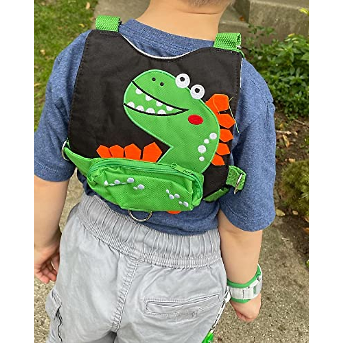 Hooyyene Toddler Harness Leash + Anti Lost Wrist Link, Child Safety Harness with Leash, Kids Walking Wristband Assistant Strap Belt for Boys, Girls and Babies Outdoor Activity