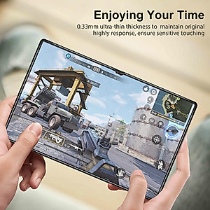 SPARIN [2 Pack Tempered Glass Screen Protector for Samsung Galaxy Tab S9 Ultra/S8 Ultra 14.6 Inch 2023/2022 with Alignment Tool, 9 Hardness HD Anti-Scratch/Case Friendly