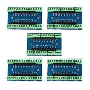5pcs DEVMO Nano Screw Terminal Adapter Shield Expansion Board Nano V3.0 AVR ATMEGA328P-AU Module Compatible with Ar-duino