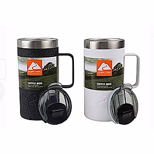 OZARK TRAIL Coffee Mug Set of Two 20 oz Vacuum Insulated Stainless Stee