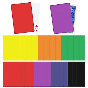 Tinlade 28 Packs Poker Size Cut Cards Plastic Casino Cut Cards for Playing Game, Assorted Color