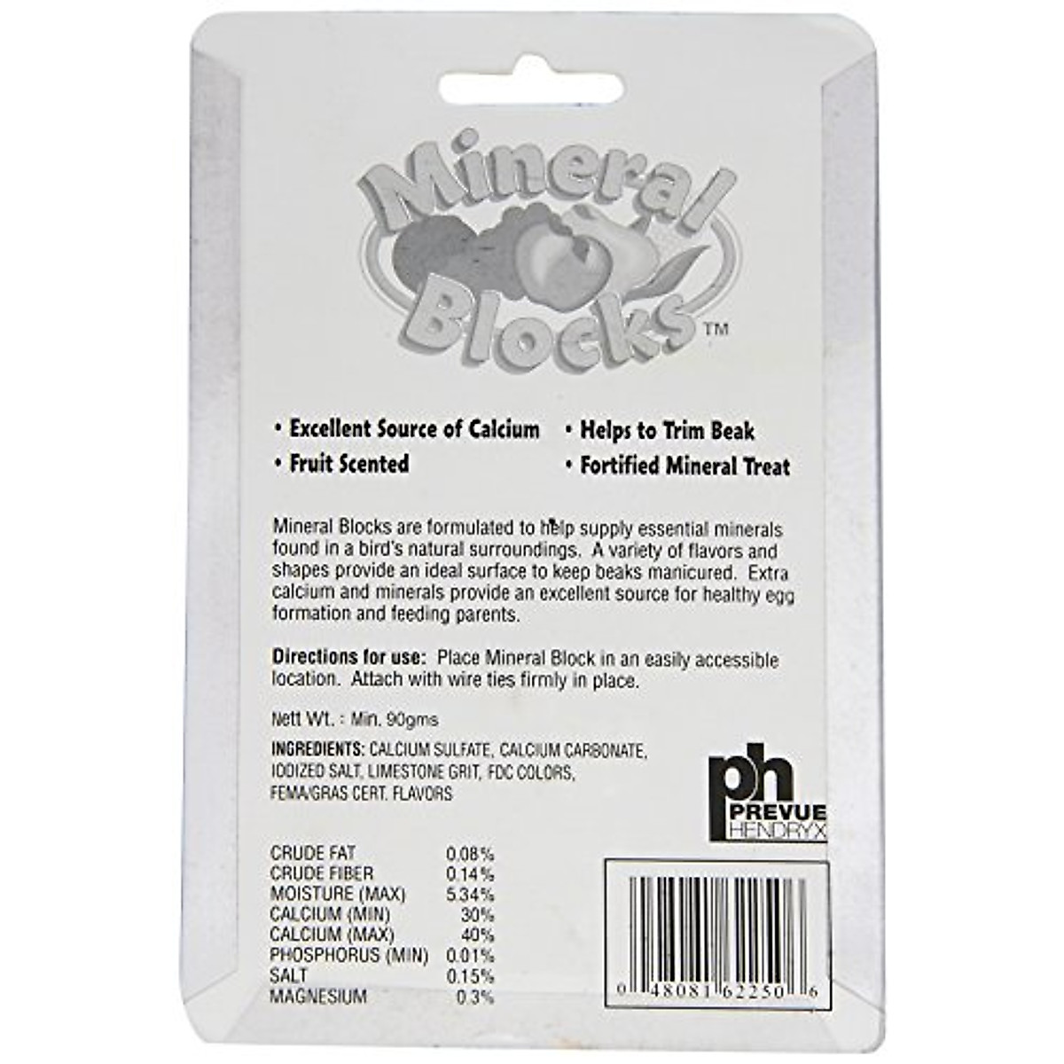 Prevue Pet Products Fruit Bird Mineral Blocks Assorted Styles and Colors Sold Individually