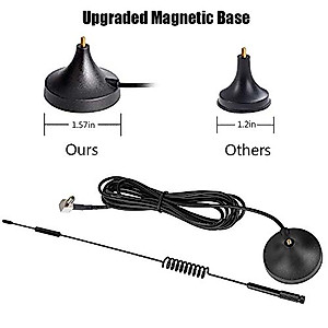 TS9 Antenna 7DBi 4G LTE CPRS GSM 3G 2.4G WCDMA Omni Directional Antenna with Magnetic Stand Base 10ft Extension Cable for WiFi Router Mobile Broadband Outdoor Signal Booster