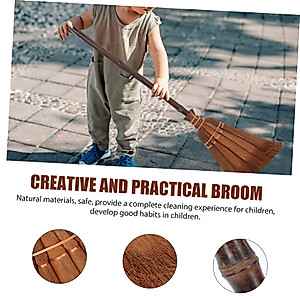1pc Hand Made Children Broom Educational Toy for Kids Creative Dust Removing Broom Child Sized Housekeeping Tool