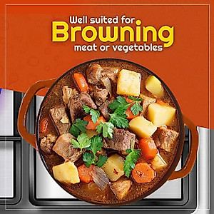 WIN4HOME 6-Quart Enamel Dutch Oven - Non-Stick Cast Iron Pot with Lid for Braising, Stewing, Boiling, Bread Baking - Heat Safe up to 500°F - Multiple Colors Available