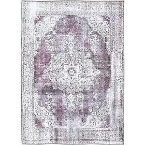 Home Culture Machine Washable Runner Rug (2'6''x7'5'') for Entryways, Doorways, Livingroom, Low Pile Rug, Pet Friendly, Rose
