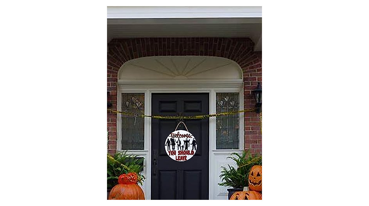 Halloween Horror Welcome Sign - Spooky 3D Door Decor for Halloween