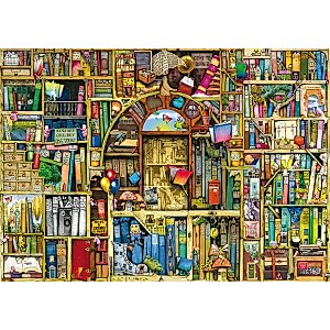 Ravensburger Bizarre Bookshop 2 - 1000 Piece Jigsaw Puzzle for Adults | Unique Piece Design | Softclick Technology for Perfect Fit | Ideal Gift for Puzzle Enthusiasts