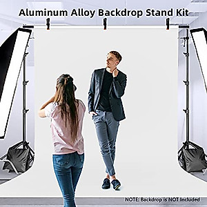 Backdrop Stand 8.5x10ft Adjustable Background Support System Kit Photo Backdrop Stand with 3 x Spring Clamps for Parties Photography Photo Video