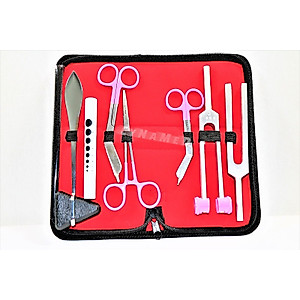 New Premium Set of 7 pcs Reflex Percussion Taylor Hammer Penlight Tuning Fork C 256 C 512 Bandage Scissors 5.5 and 4.5 Inches Hemostat Forceps 5.5 Inches CYNAMED