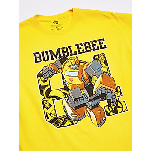 Transformers Big Boys' Bumblebee '84 Short Sleeve Tee, Yellow, Large