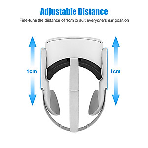 AMVR Silicone Ear Muffs for Meta Quest 2 VR Headset to Enhanced Headset Sound, for Quest 2 Accessories Headphone Extension Cover (Gray, 1 Pair)