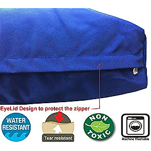 Dogbed4less Jumbo 1680 Nylon Heavy Duty Dog Pet Bed External Zipper Duvet Cover - Replacement Cover only, 55X47X4 Inches, Navy Blue