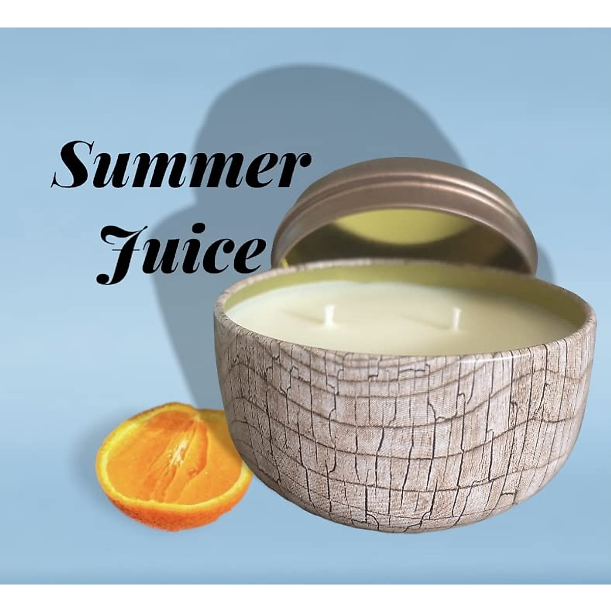 My Sweetheart Fruits and Sugared Citrus Scented Soy Wax Candle for Home Vul-Caa-Nu | 8oz 2 Wicks Recyclable Tins | Non Toxic Aromatherapy