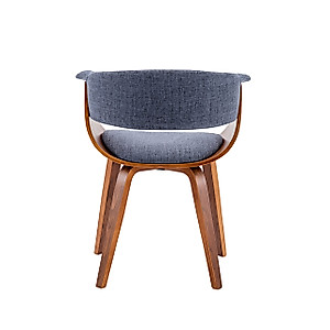 Porthos Home Merin Dining Chair with Ergonomic Curved Back and Seat in Fabric Upholstery, Sturdy Wooden Legs