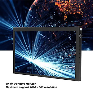 10.1in Monitor, Built in Speaker 170 Degree Full Viewing Angle IPS Normally Black Monitor HD Multimedia Interface High Resolution for Industrial Equipments (Ordinary 38x27.5x22.6cm/15.0x10.8x8.9in)